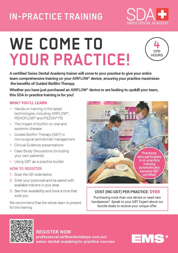 SDA In-Practice Training Flyer - EMS - AIRFLOW® Dental Spa